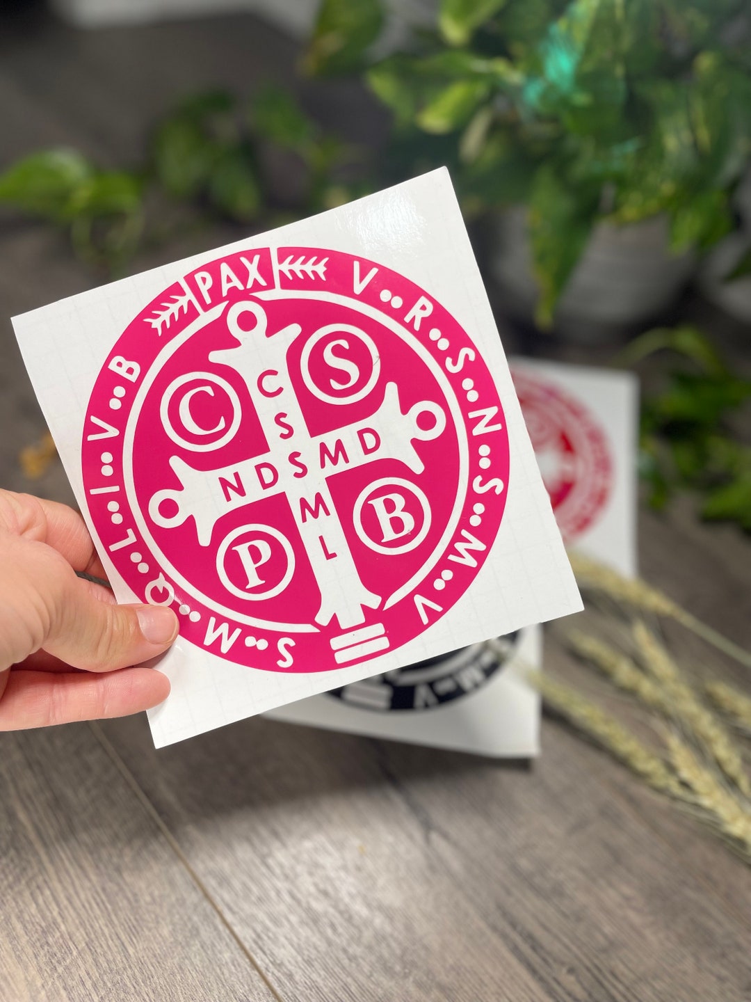 San Benito Medalla Sticker L Religious - Catholic Decal - Sticker Auto ...