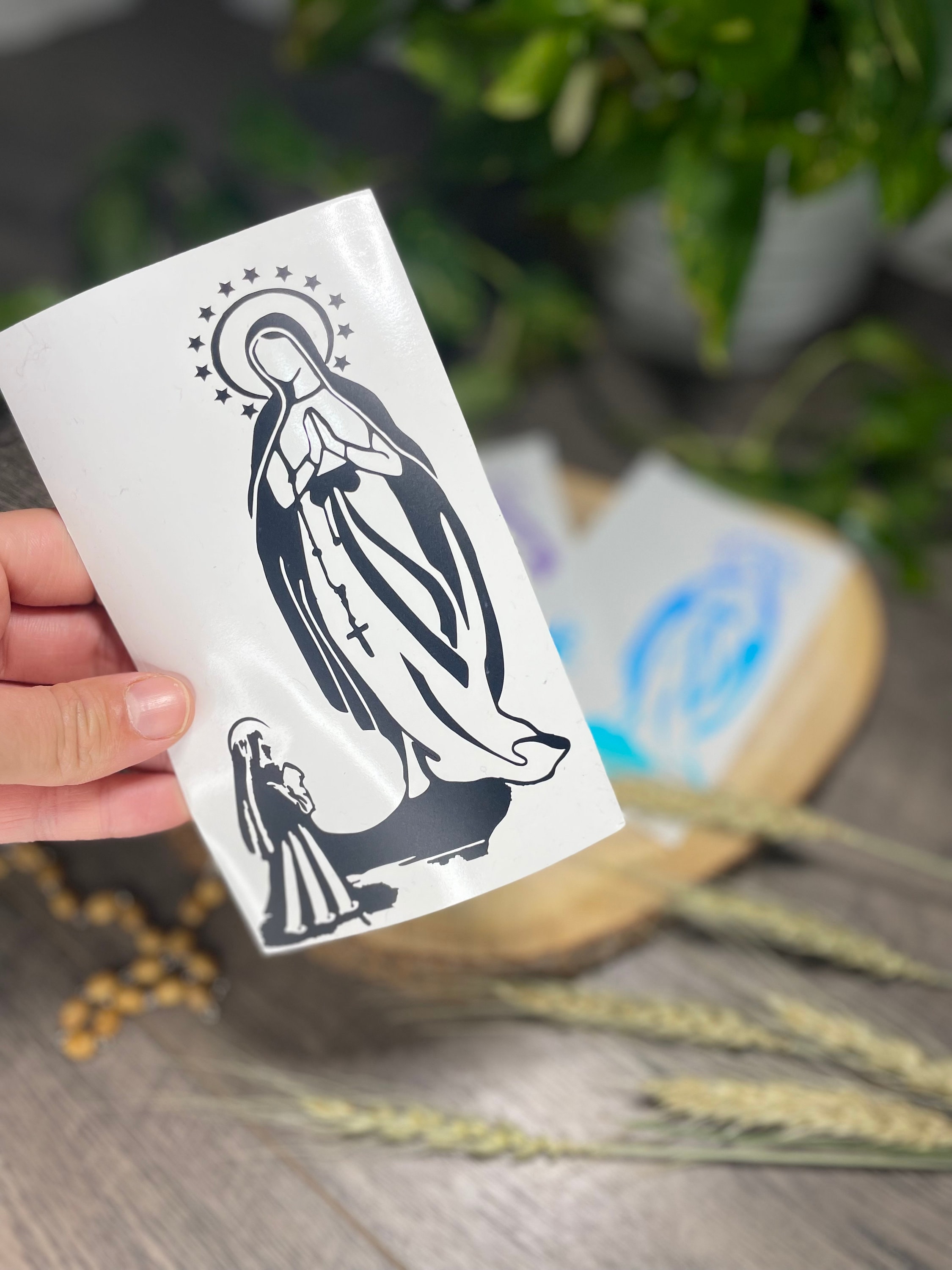 Virgen De Lourdes - Our Lady of Lourdes- Sticker Decal- Religious ...