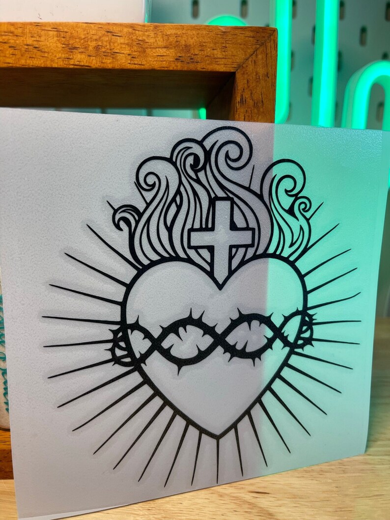 Sacret Heart of Jesus Sticker Decal Religious Sagrado - Etsy