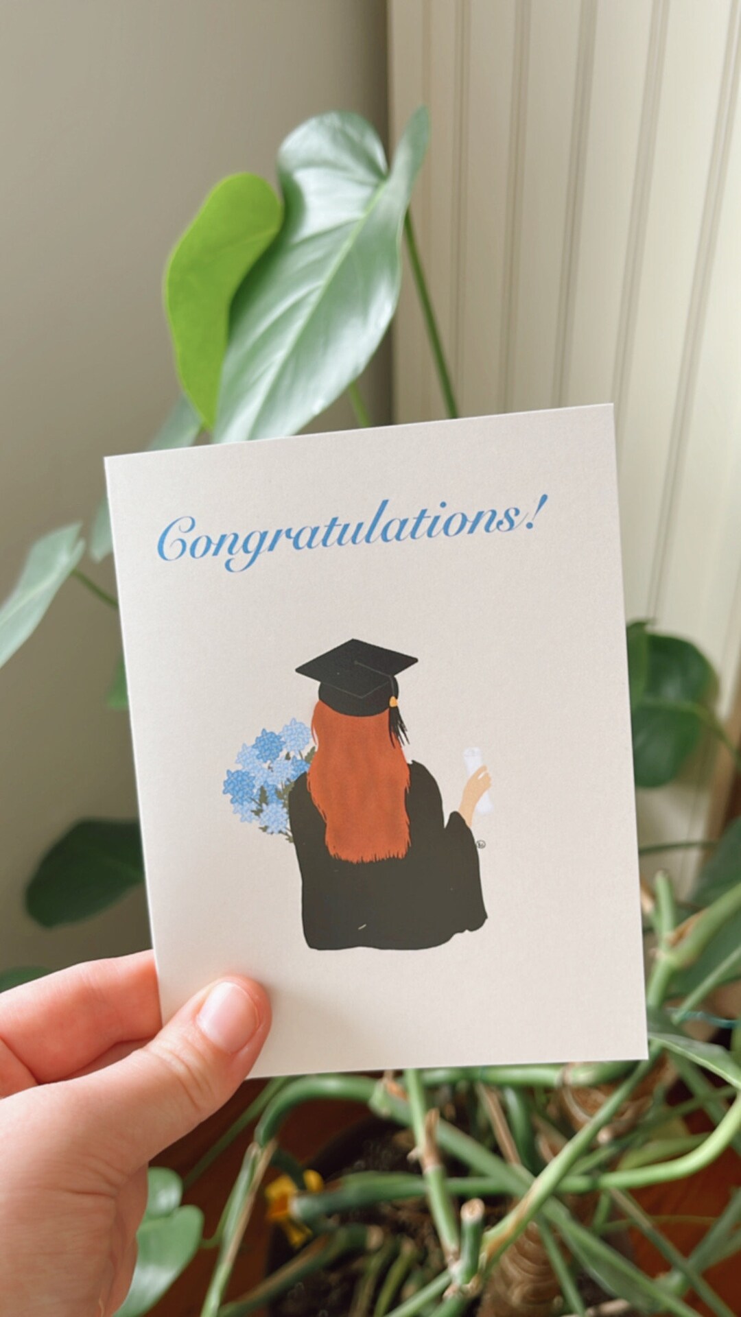 Red Hair Girl Graduation Card Congratulations Grad Card Girl - Etsy
