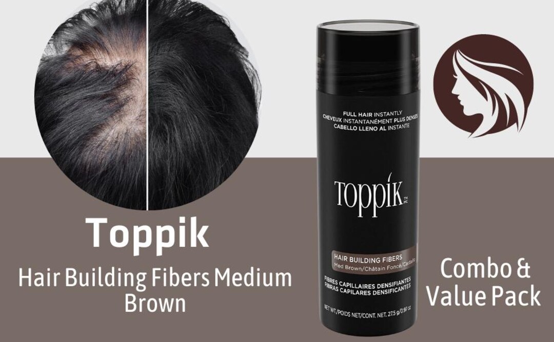 TOPPIK Hair Fibers - All COLORS - 27.5g / .97oz - 100% Authentic - Fast-n-free Shipping - Etsy