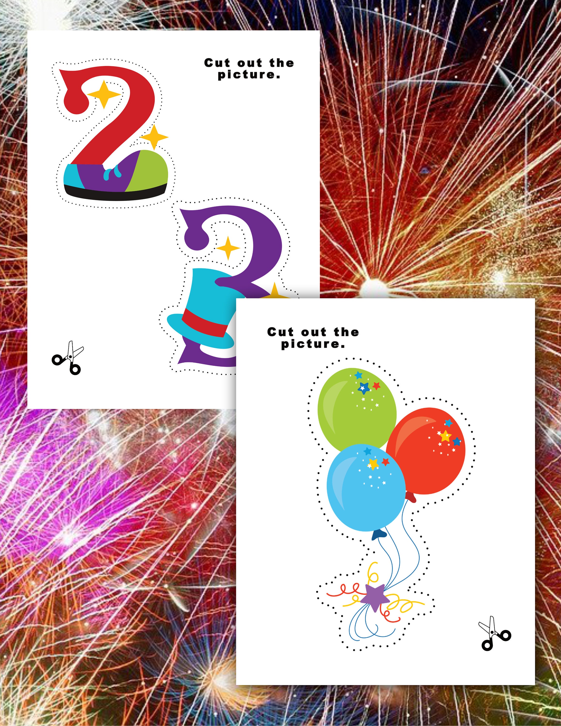 ABC Preschool 123 Circus Fun Scissor Skill Practice Toddler Busy Book Pre-k Skill Cutting Little ...