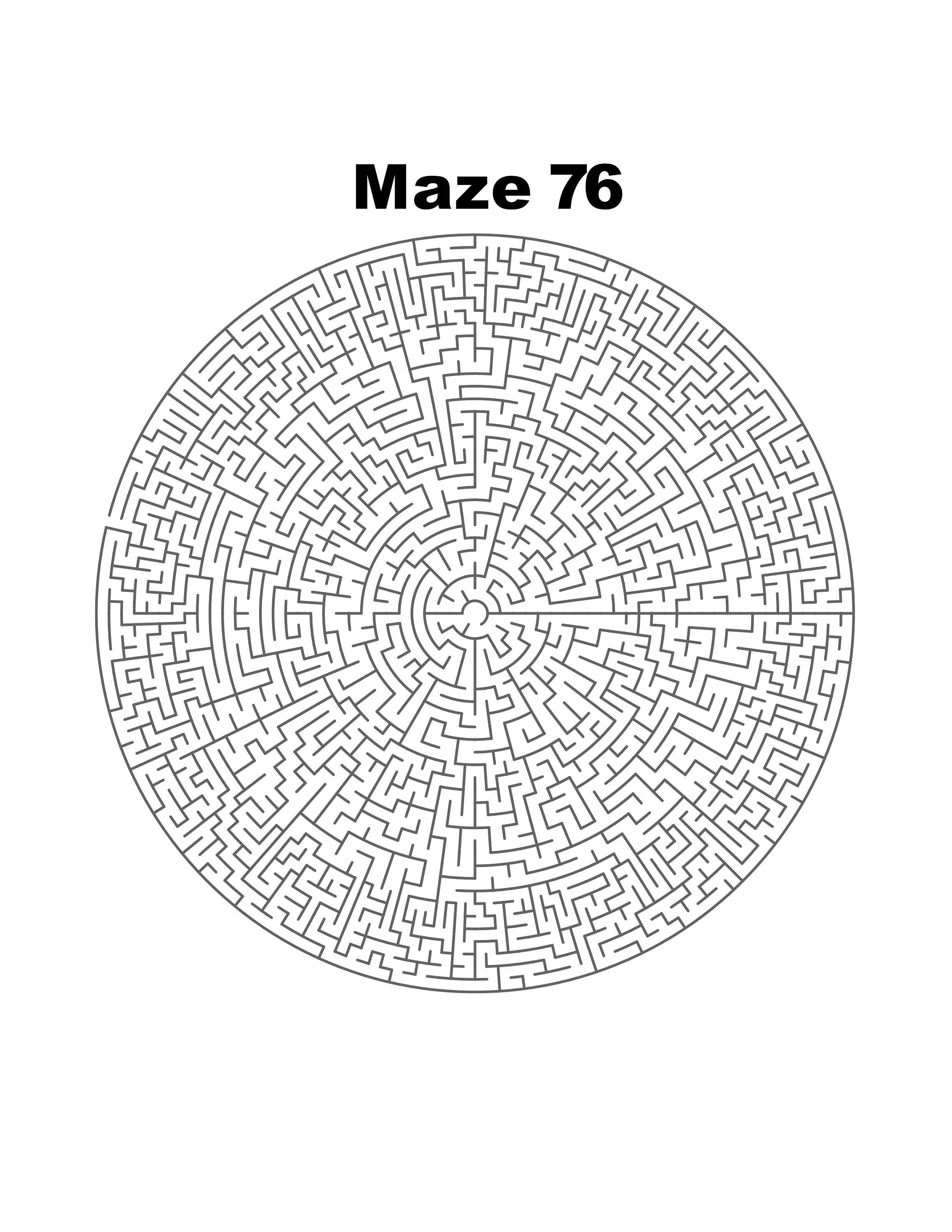 Mazes Difficult Level Maze Teen Activities Adult Activity Puzzle Brain ...