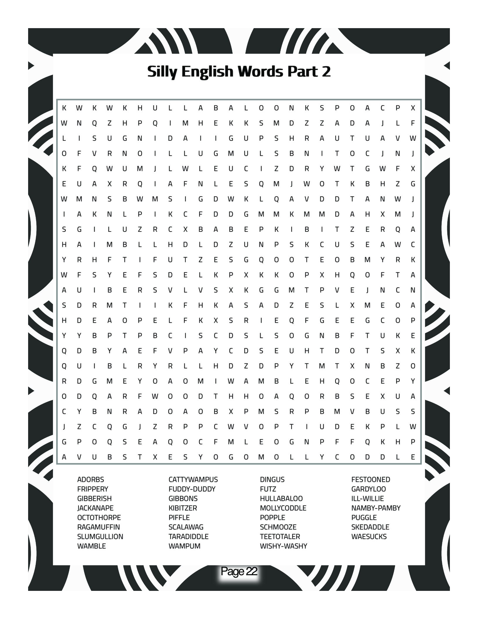 WORD SEARCH PUZZLES Teens Activity Adult Activities Printable Games ...