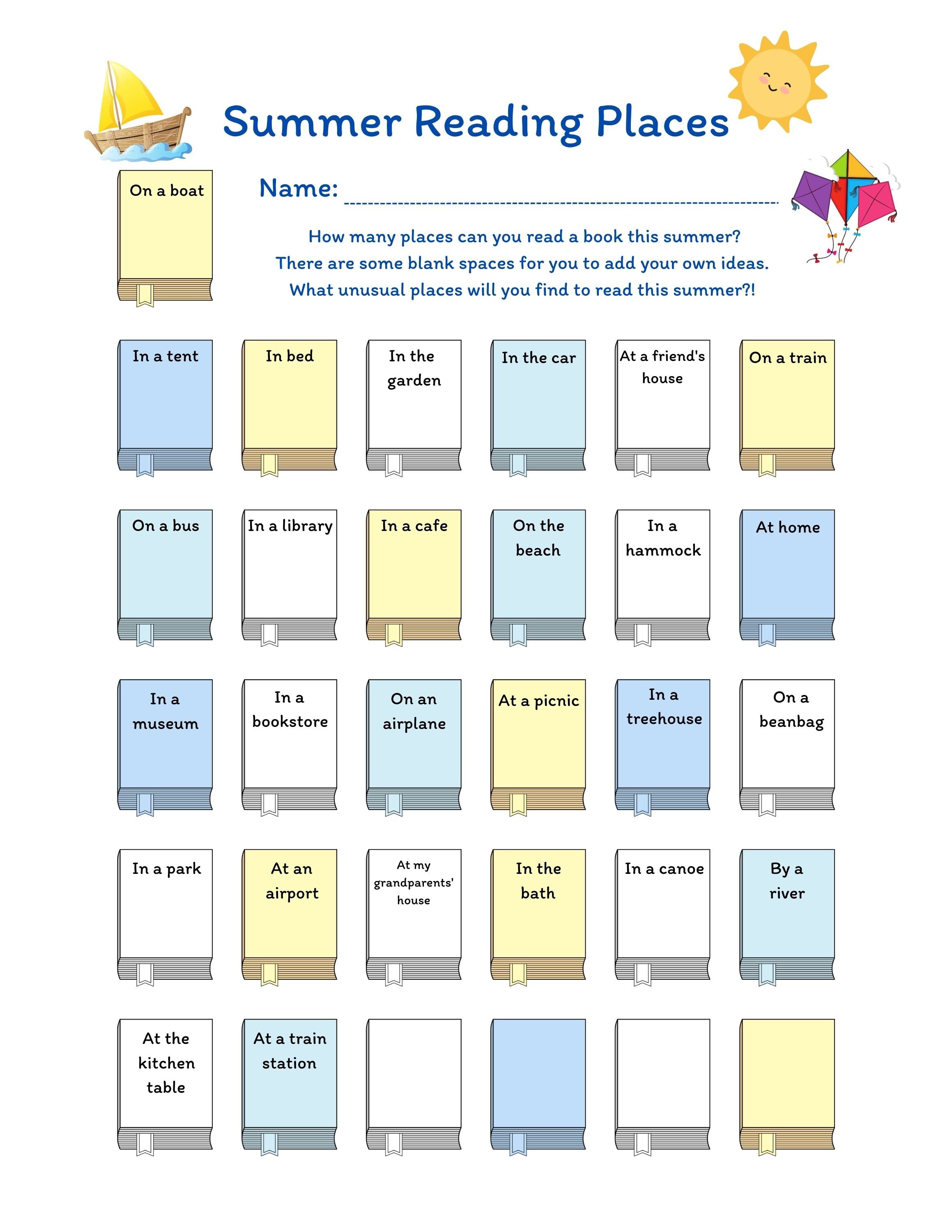 Summer Reading Journal Kids Reading Tracker Childrens - Etsy