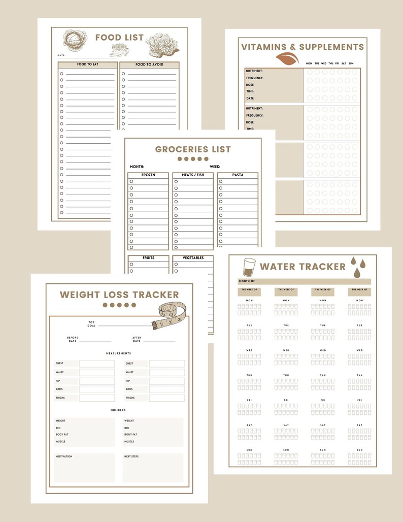 Fitness Planner Exercise Nutrition Fitness Planner for Women Men Gym ...