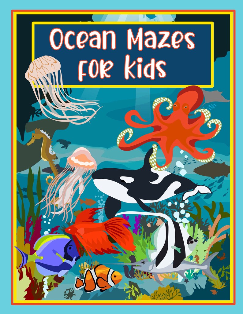 Kids Activities Ocean Theme Fun Maze Game Printable Mazes School ...