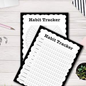 Goal Setting Trackers Printable Good Habit Tracker for Planners Goal ...