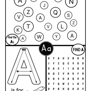 Fun Preschool Workbook Activities Teacher Parent Alphabet Activity ...