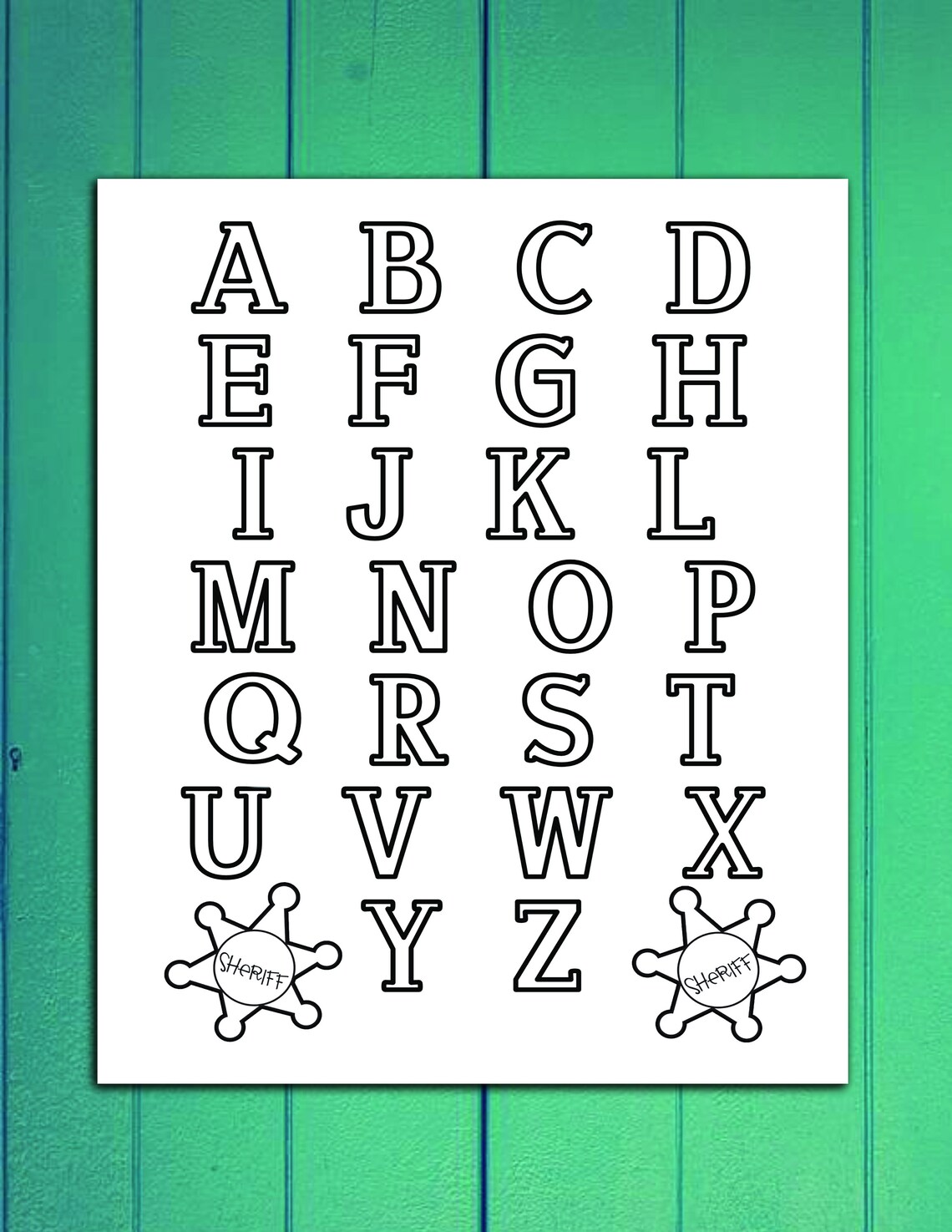 Preschool ABC Homeschool Activity Toddler Wild West Cowboy ABC Coloring ...