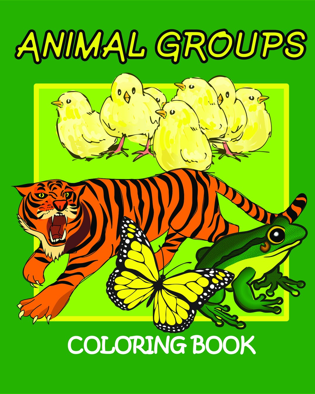 Educational Coloring Printable Animal Themed Coloring PDF Kids - Etsy