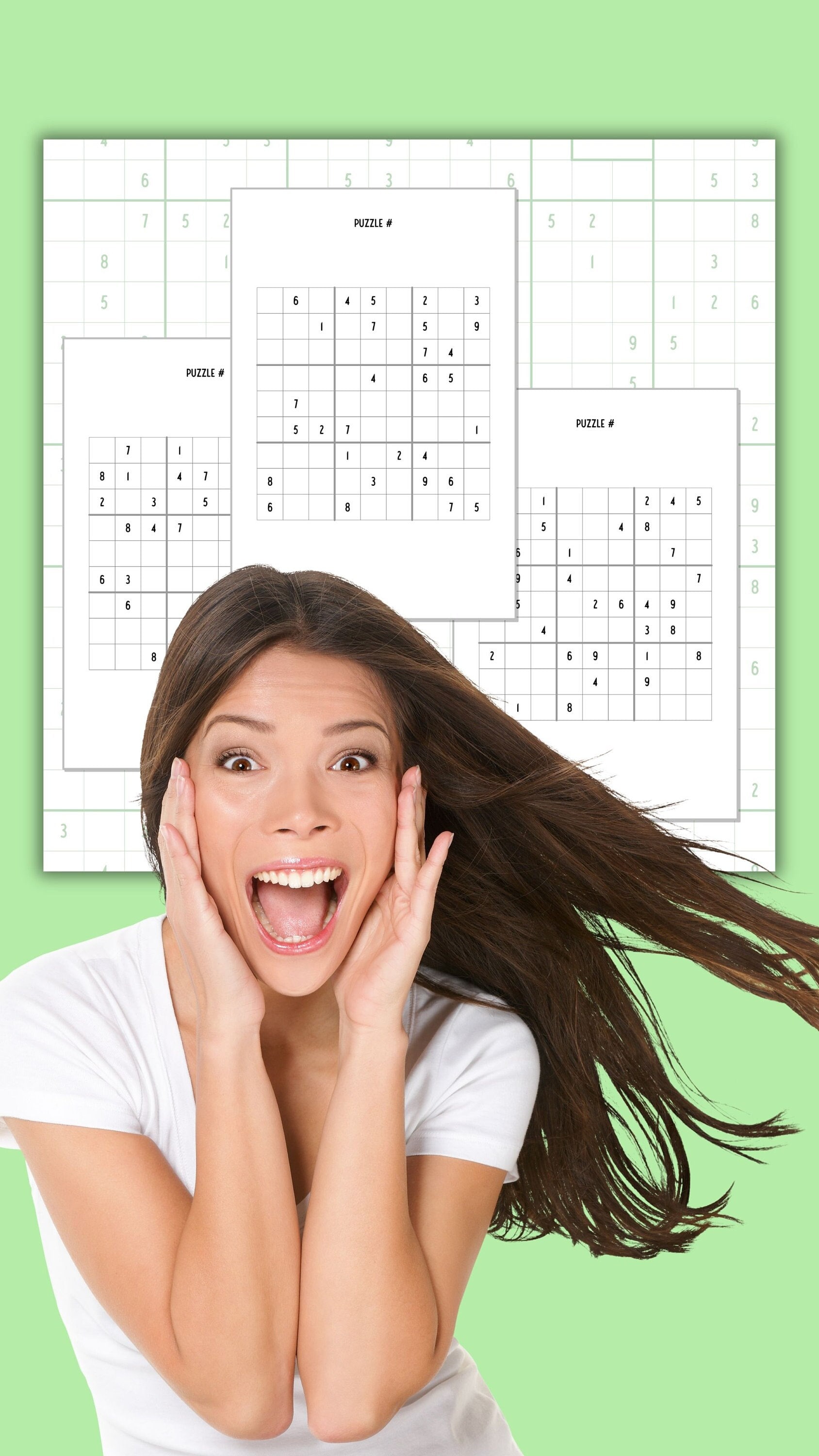 Sudoku Medium Level Printable PDF Difficult Puzzle Game Brain Games Fun ...