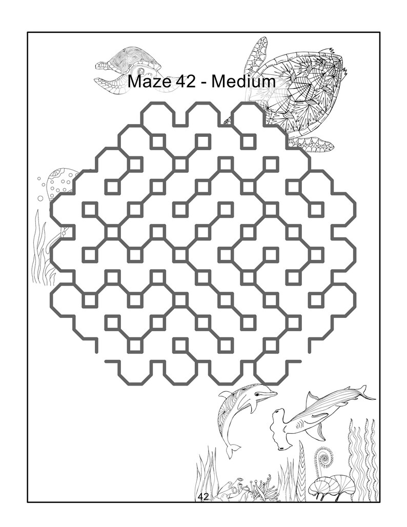 Kids Activities Ocean Theme Fun Maze Game Printable Mazes School ...