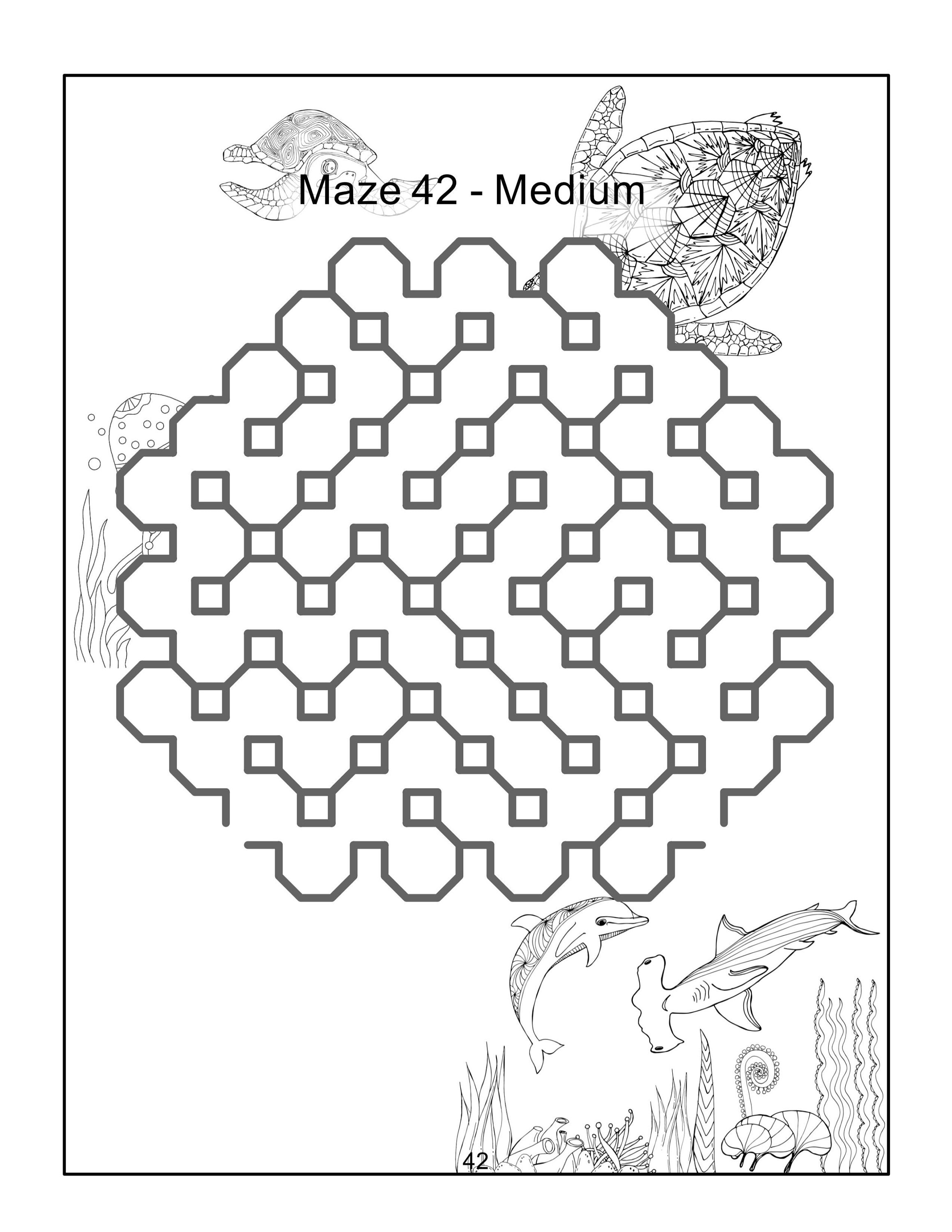 Kids Activities Ocean Theme Fun Maze Game Printable Mazes School ...