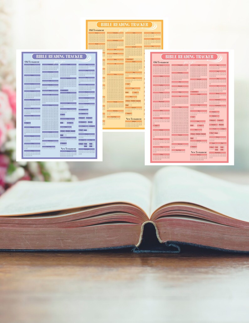 Bible Reading Tracker Old & New Testament Personal Family Homeschool ...