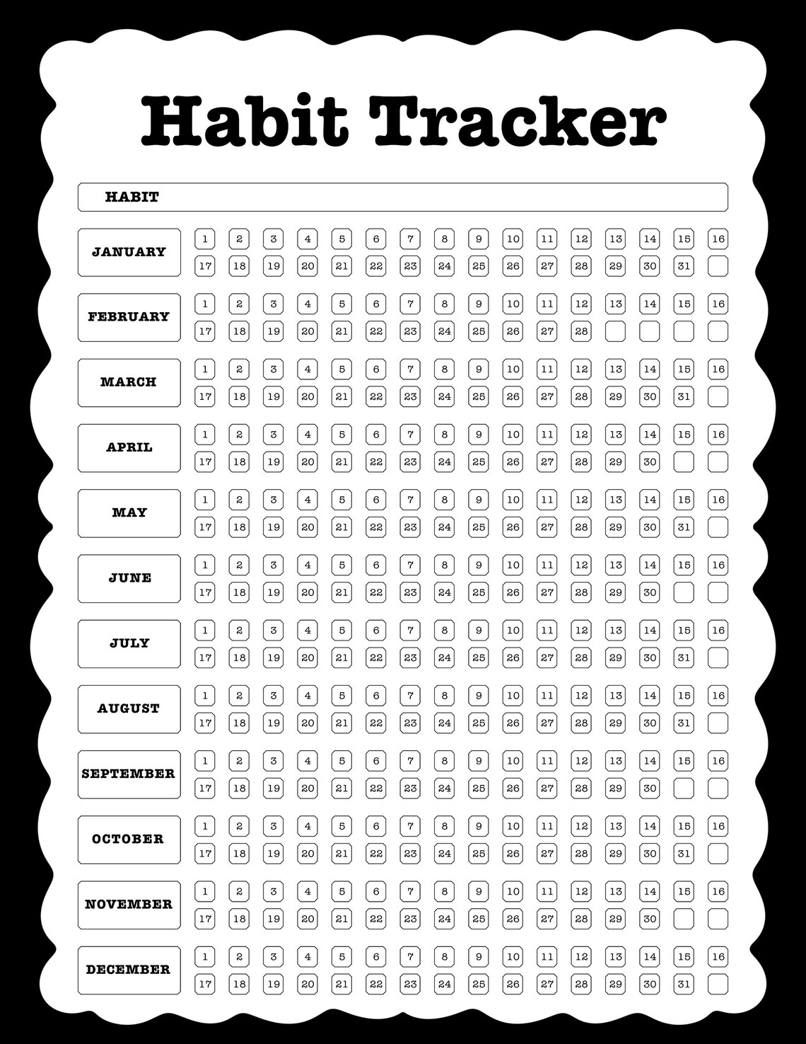 Goal Setting Trackers Printable Good Habit Tracker for Planners Goal ...