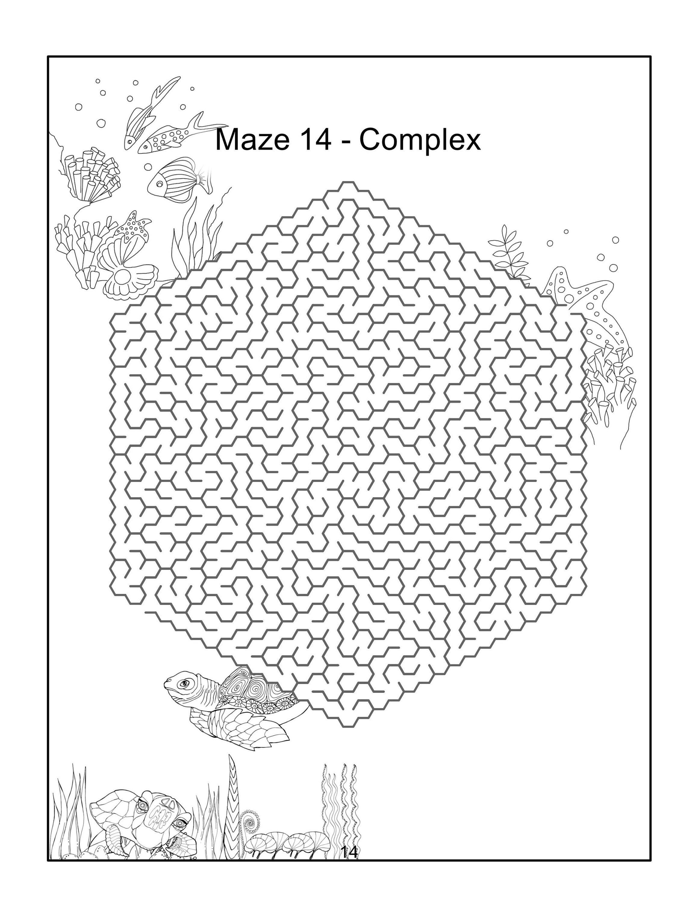 Kids Activities Ocean Theme Fun Maze Game Printable Mazes School ...