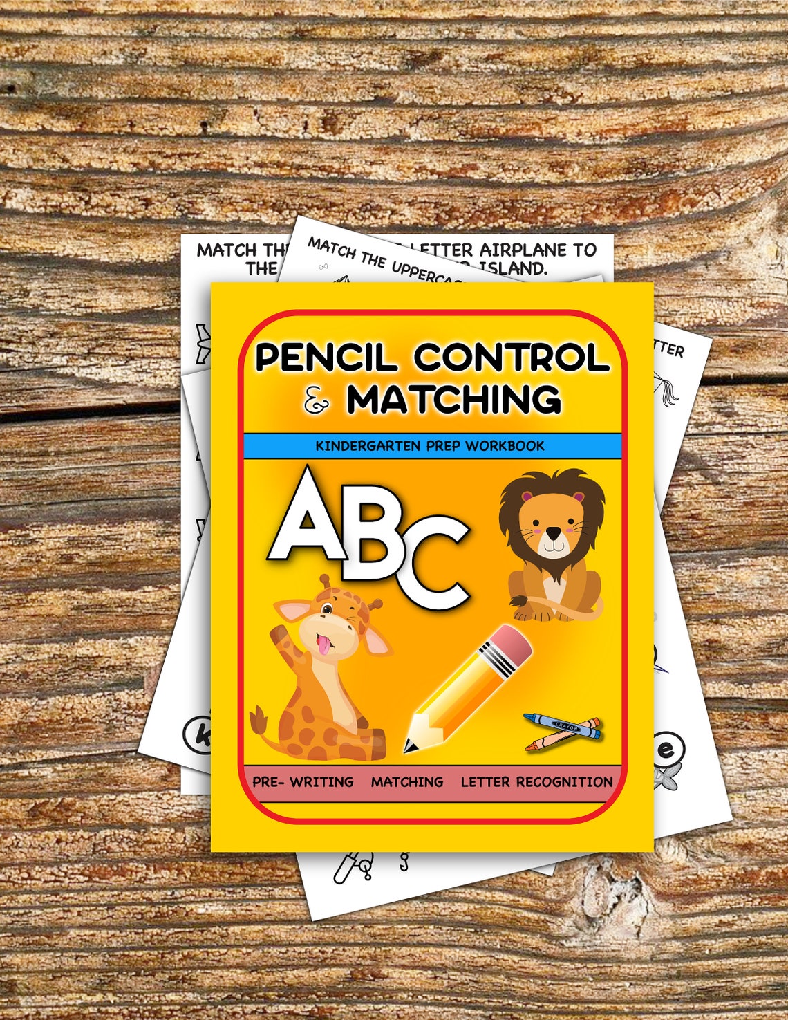 Preschool Prewriting ABC Printable Activities Toddler Matching Activity ...