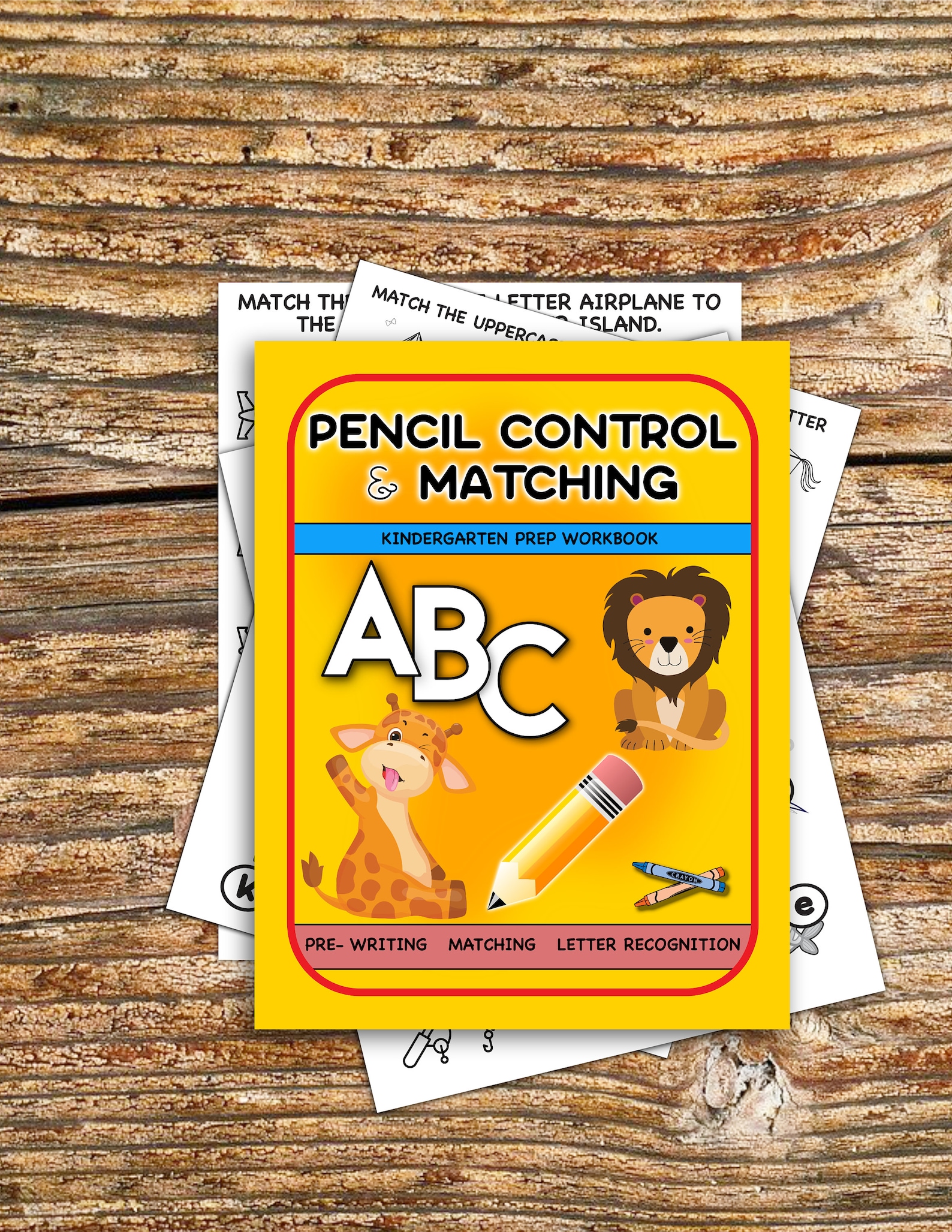 Preschool Prewriting ABC Printable Activities Toddler Matching Activity ...