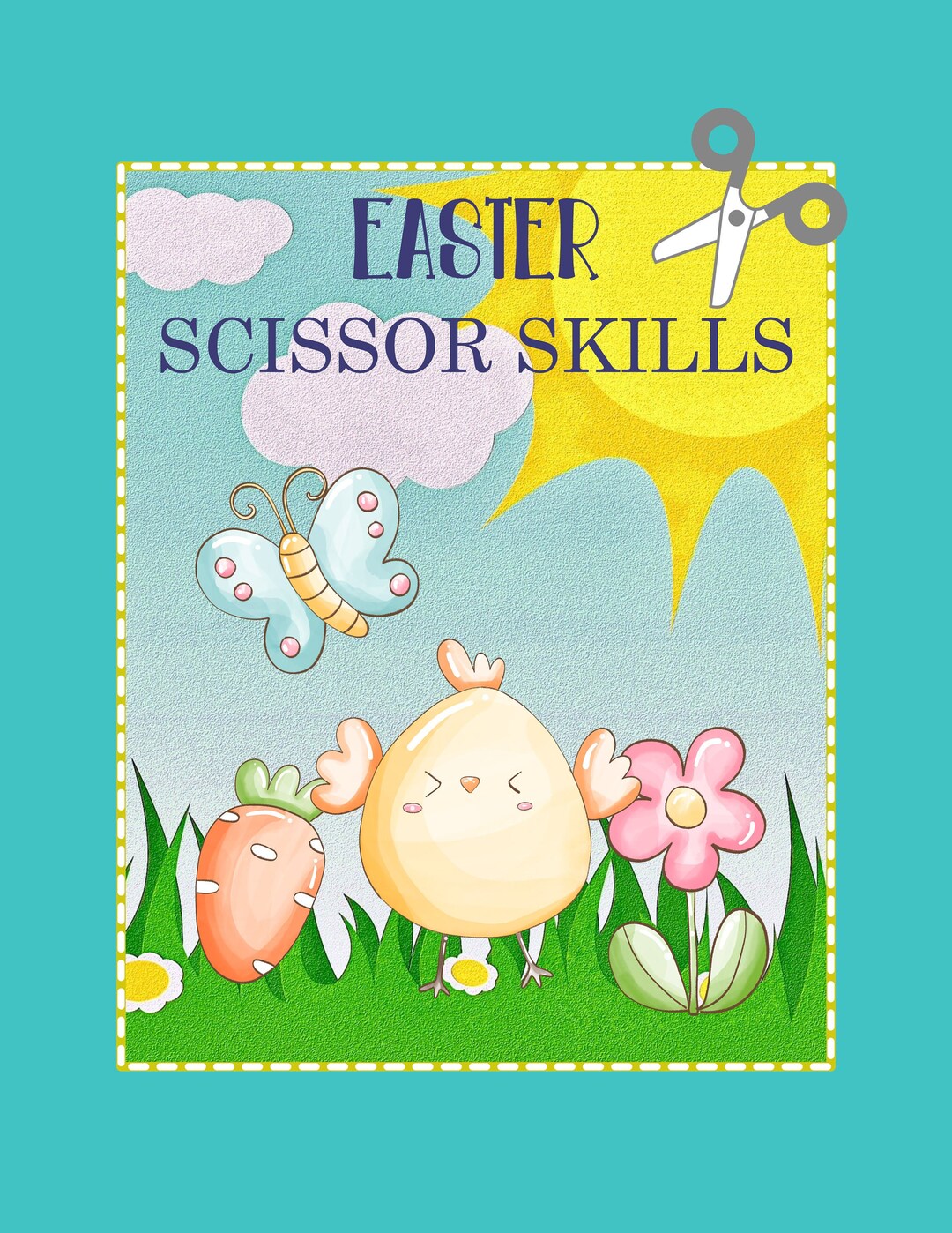 Preschool Holiday Educational Fun Activities Easter Cutting Activity ...