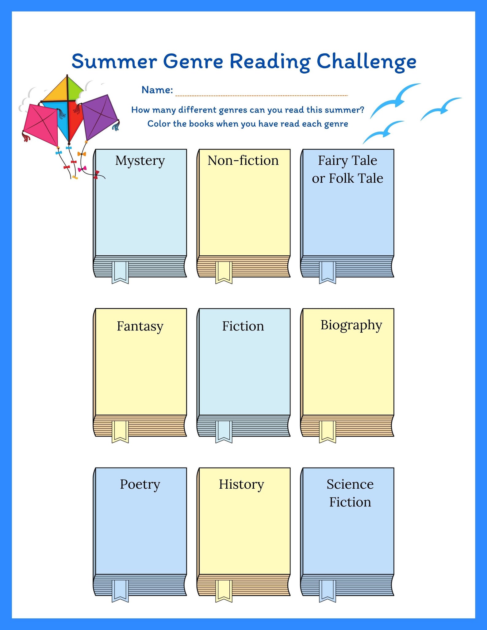 Summer Reading Journal Kids Reading Tracker Childrens - Etsy