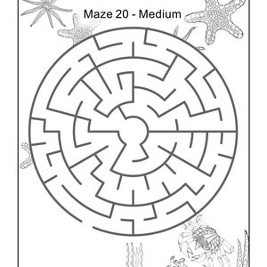 Kids Activities Ocean Theme Fun Maze Game Printable Mazes School ...