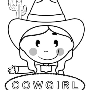 Preschool Coloring Fun Activity Wild West Cowboy Coloring Book for ...