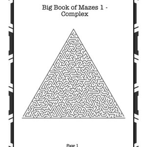 Adult Maze Puzzle Brain Games Activity Print at Home Tweens Teens ...