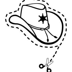 Kindergarten Scissor Skills Cowboy Cutting Pre-k Practice Preschool ...