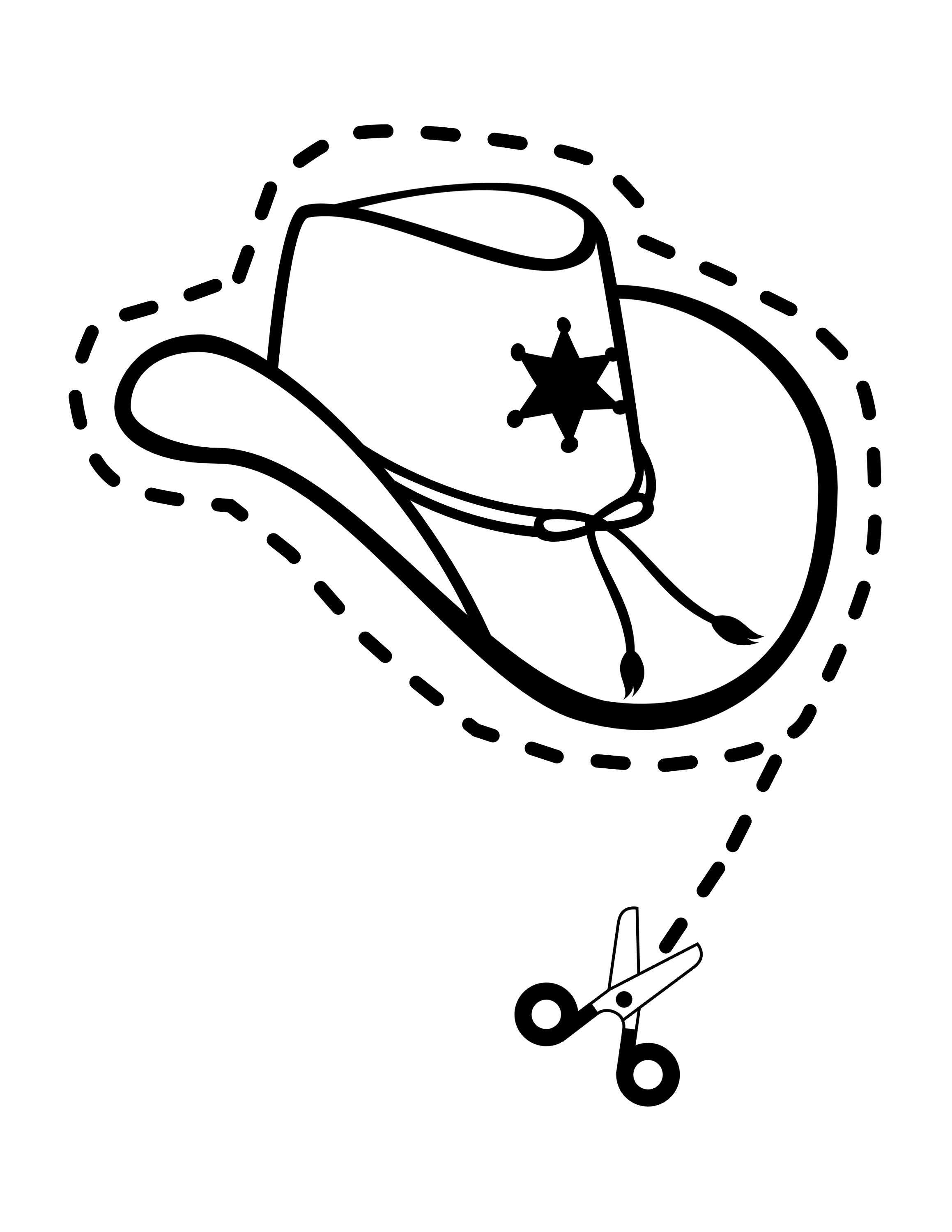 Kindergarten Scissor Skills Cowboy Cutting Pre-k Practice Preschool ...