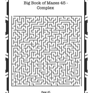 Adult Maze Puzzle Brain Games Activity Print at Home Tweens Teens ...