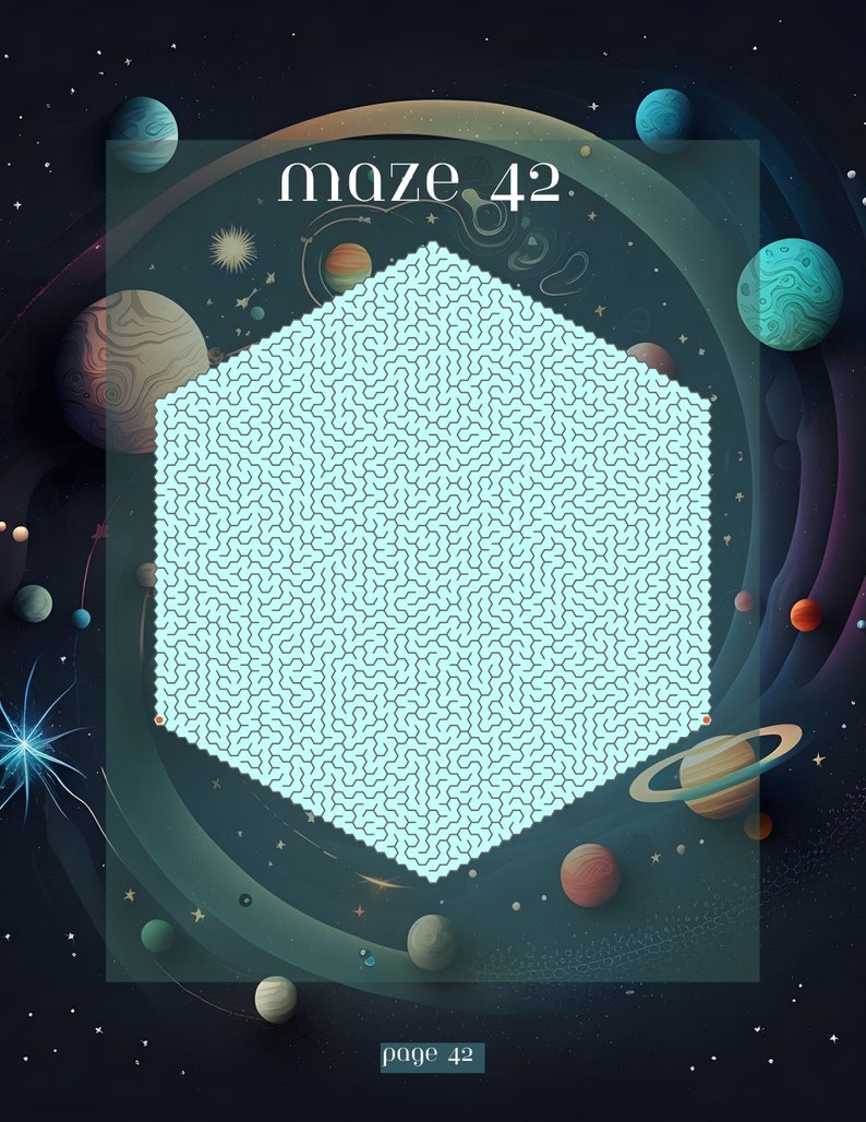 Teen Activity Space Mazes Difficult Level Science Fiction - Etsy