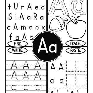 Fun Preschool Workbook Activities Teacher Parent Alphabet Activity ...