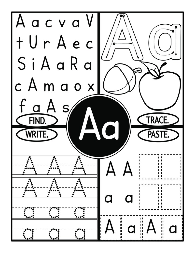 Fun Preschool Workbook Activities Teacher Parent Alphabet Activity ...