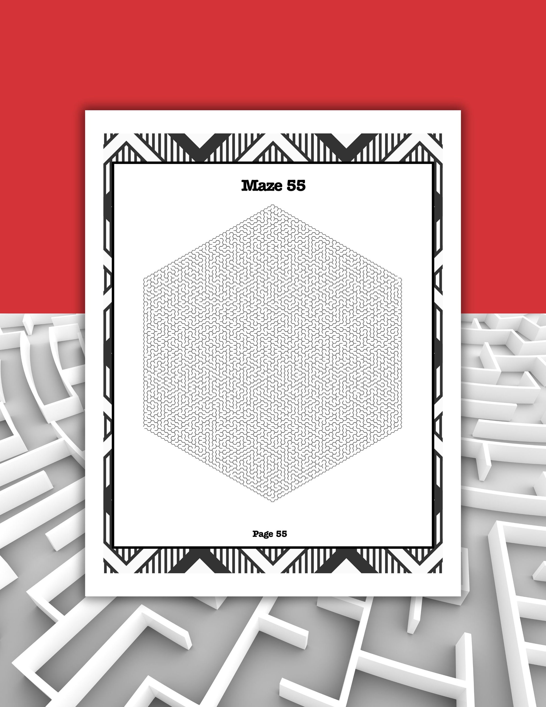 MAZES Fun Adult Puzzles Activities Teen Games Challenging Level ...