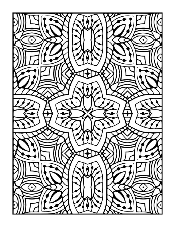 Teen Coloring Adult Coloring Activity Abstract Geometric Coloring ...