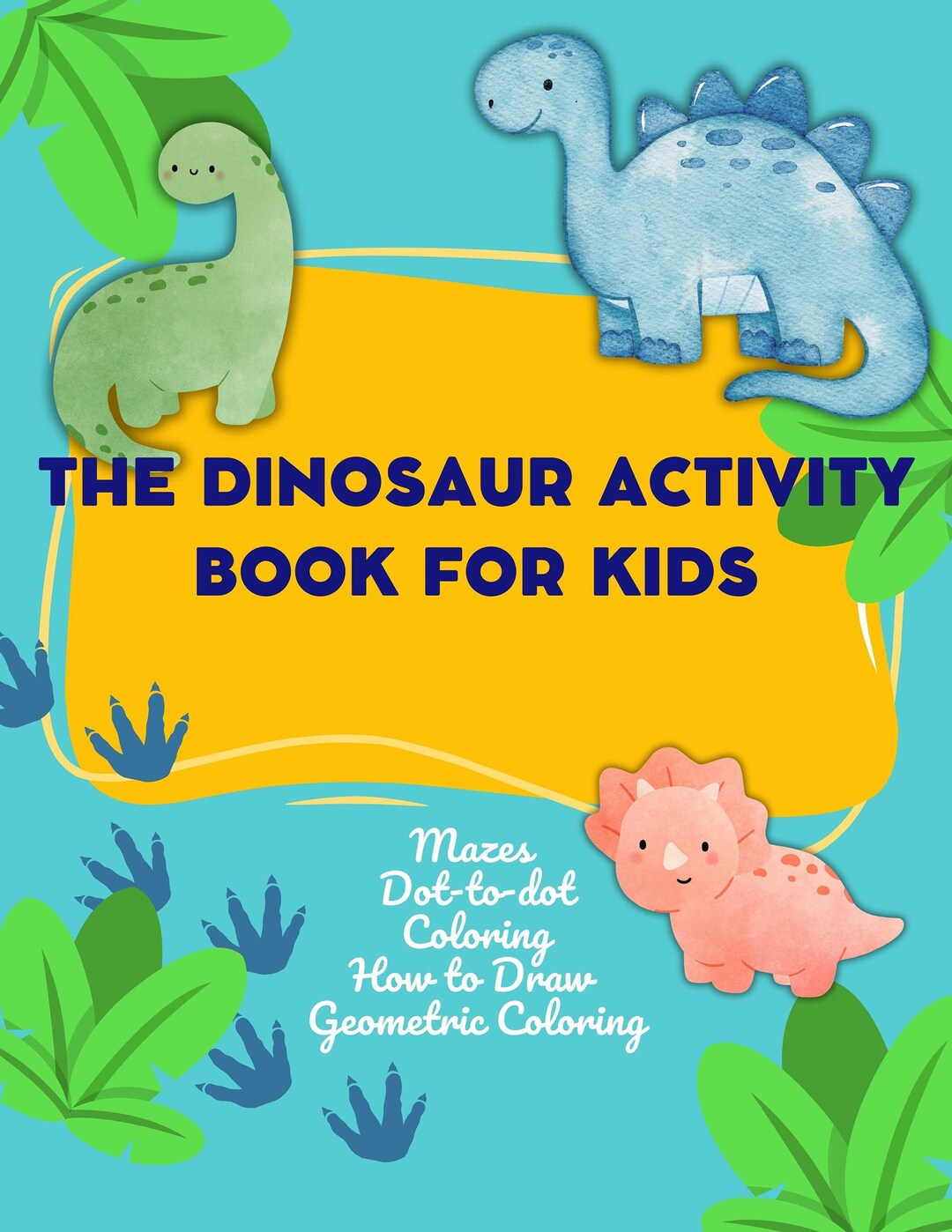 Dinosaur Fun Toddler Activity Book Little Kids Mazes Dot-to-dot ...