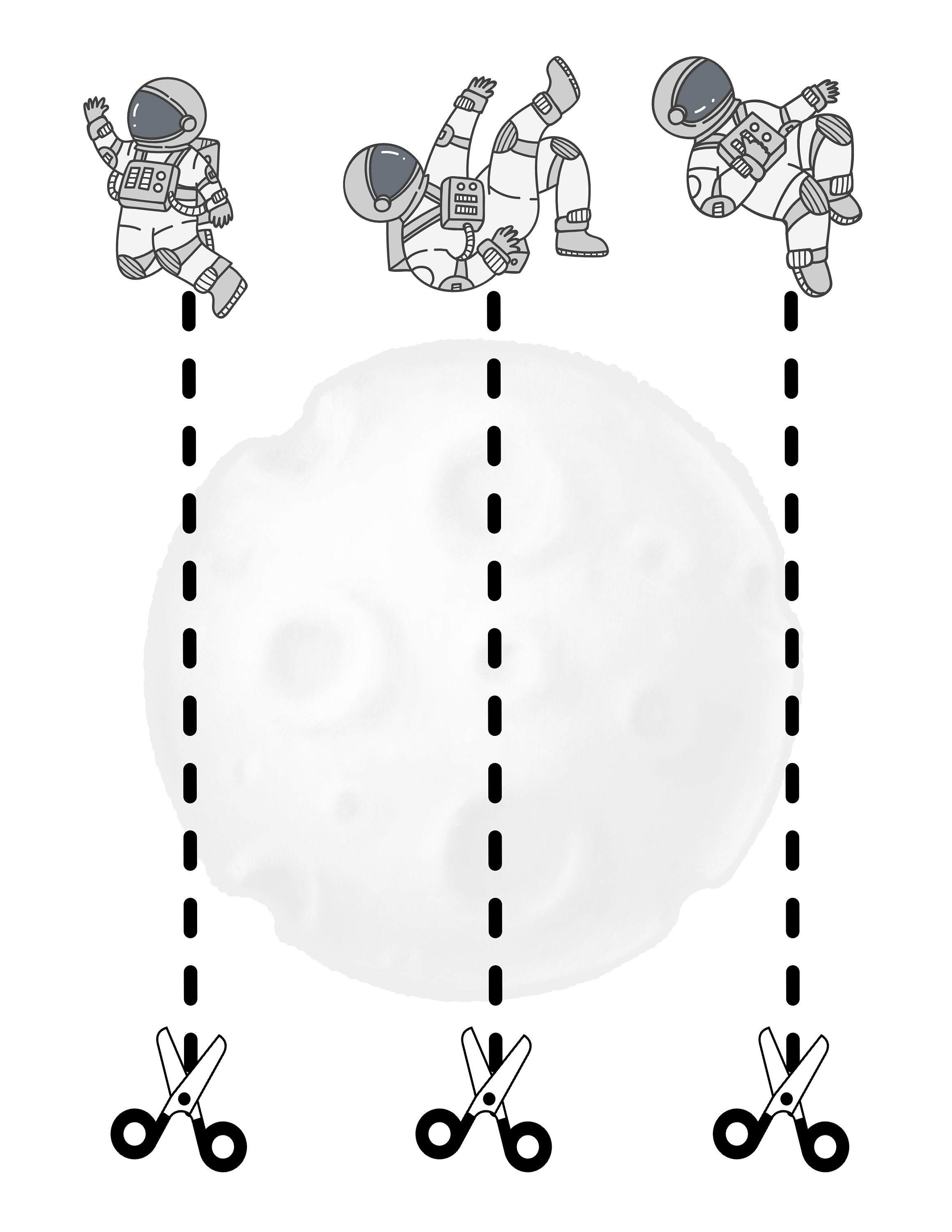 Toddler Cutting Practice Preschool Activities Outer Space Themed ...