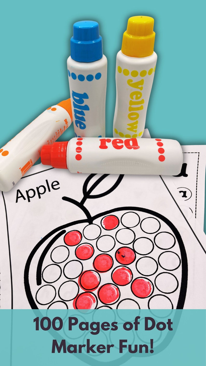ABC, 123, & Shapes Dot Marker Activity Book Preschool Learning ...