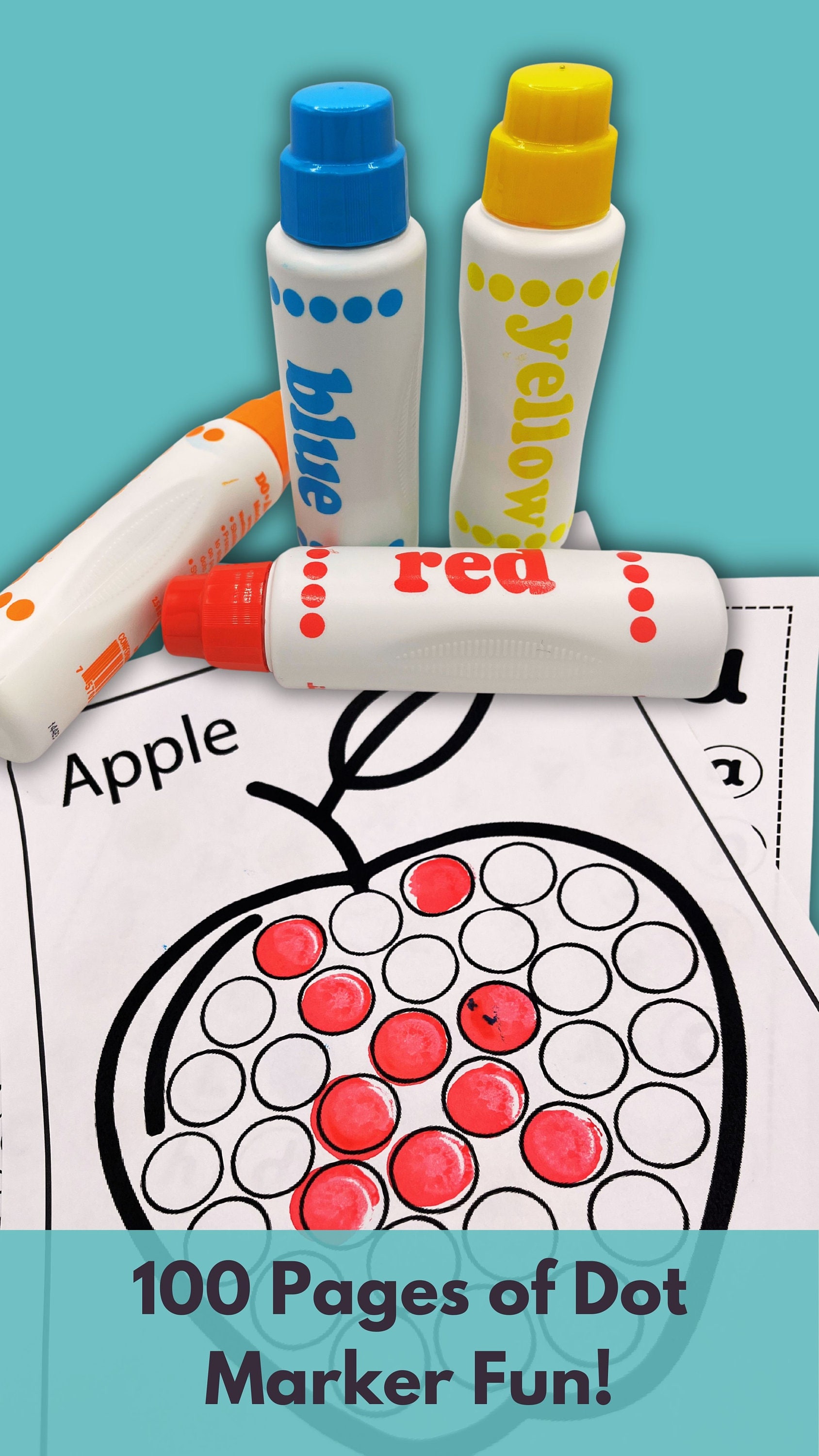 ABC, 123, & Shapes Dot Marker Activity Book Preschool Learning ...