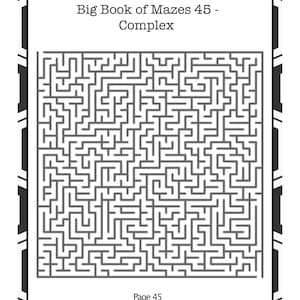 Adult Maze Puzzle Brain Games Activity Print at Home Tweens Teens ...