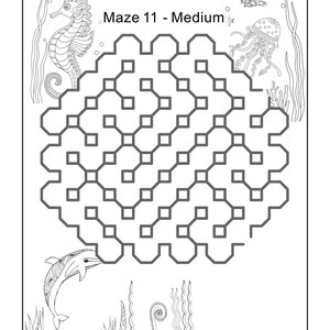 Kids Activities Ocean Theme Fun Maze Game Printable Mazes School ...