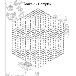 Kids Activities Ocean Theme Fun Maze Game Printable Mazes School ...
