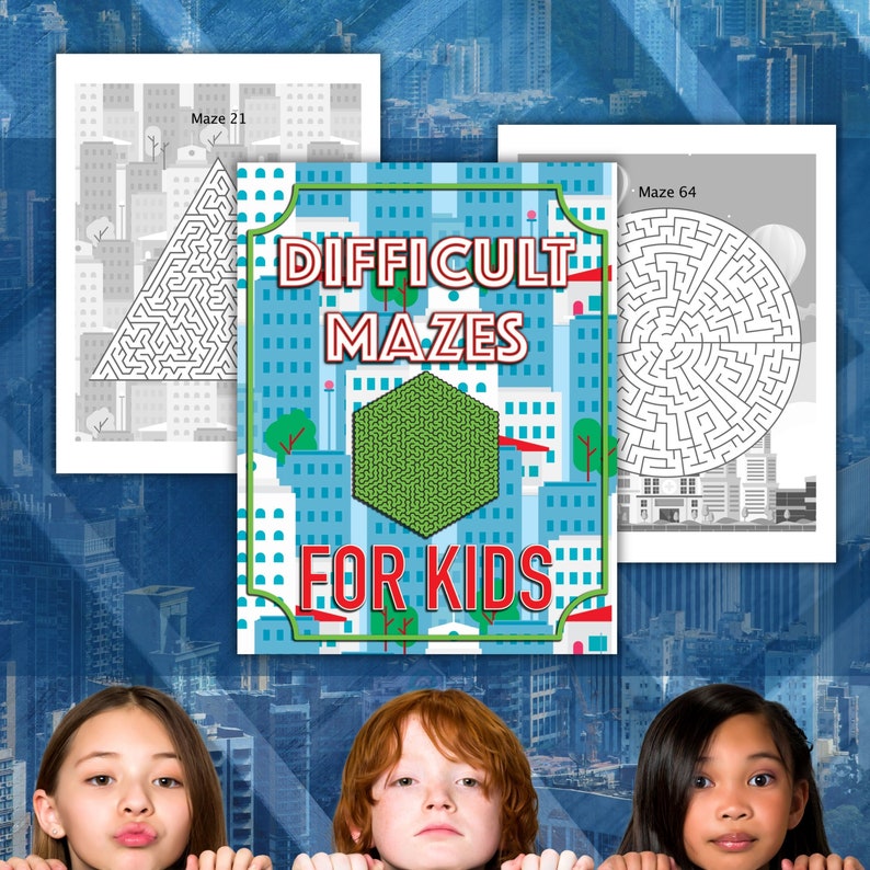 School Activities Difficult Level Mazes Kids Puzzle Homeschool ...