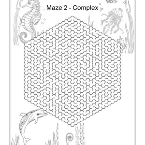 Kids Activities Ocean Theme Fun Maze Game Printable Mazes School ...