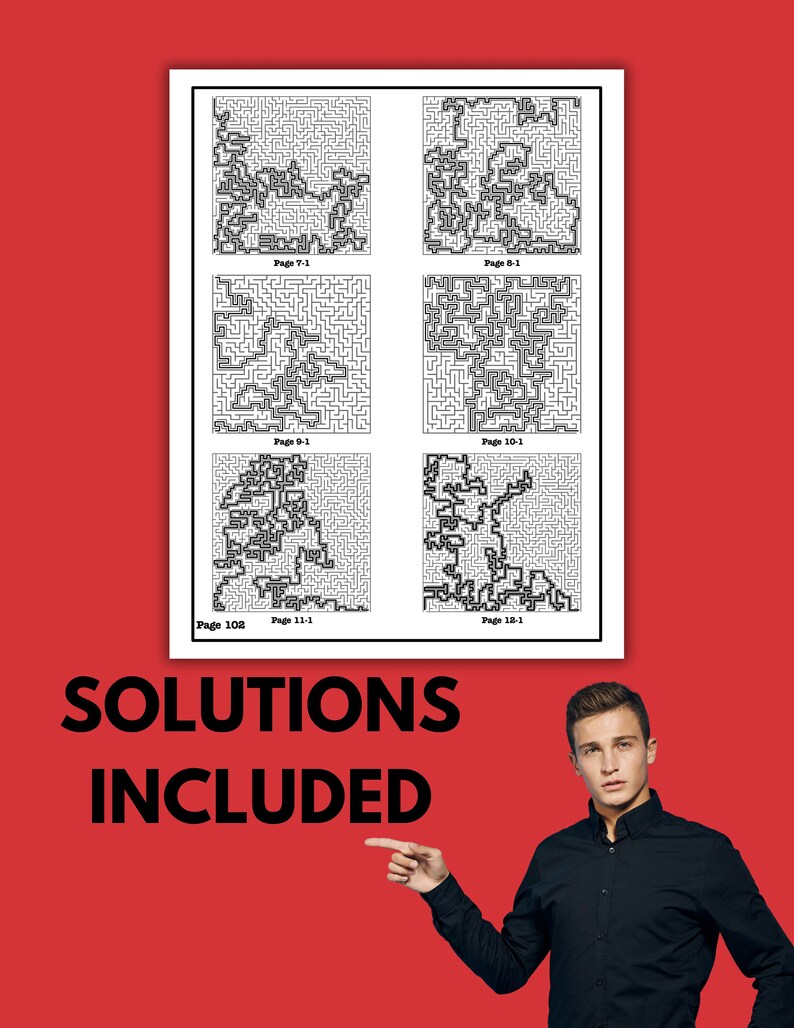 MAZES Fun Adult Puzzles Activities Teen Games Challenging Level ...