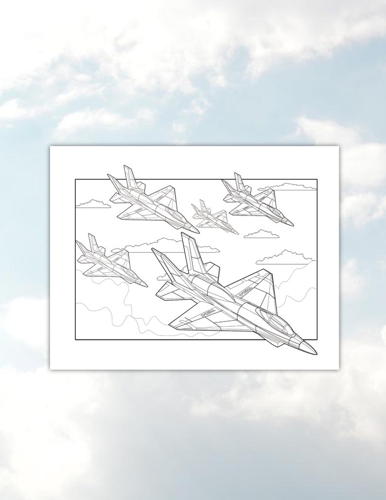 Older Kids Big Kid Coloring Activities Boys Airplane Themed Coloring ...