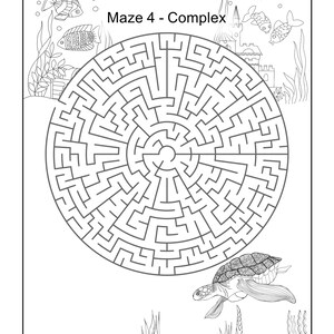 Kids Activities Ocean Theme Fun Maze Game Printable Mazes School ...