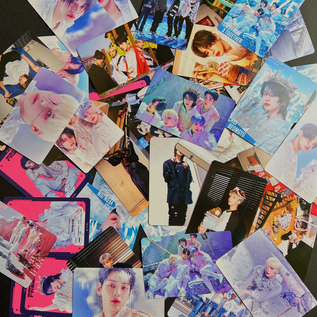 TXT PHOTOCARDS, 55 Assorted TXT Freeze Photocards, Txt Waterproof ...