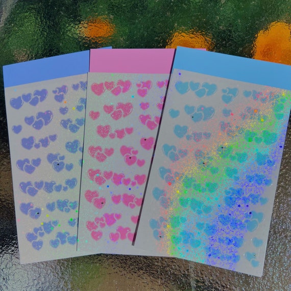 POLCO STICKERS Holographic Heart Stickers KPOP Polco Deco - Etsy